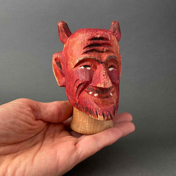 Antique Devil Puppet Head ~ Early 1930s Punch & Judy – Once Upon A Puppet