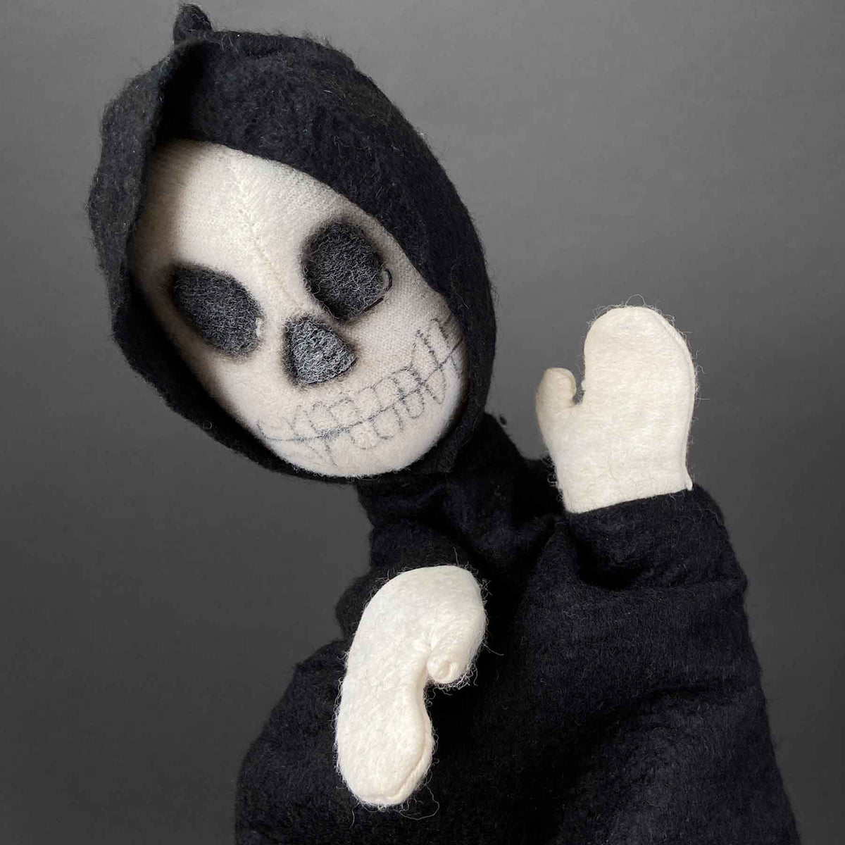 Vintage KERSA Grim Reaper Hand Puppet ~ 1960s – Once Upon A Puppet
