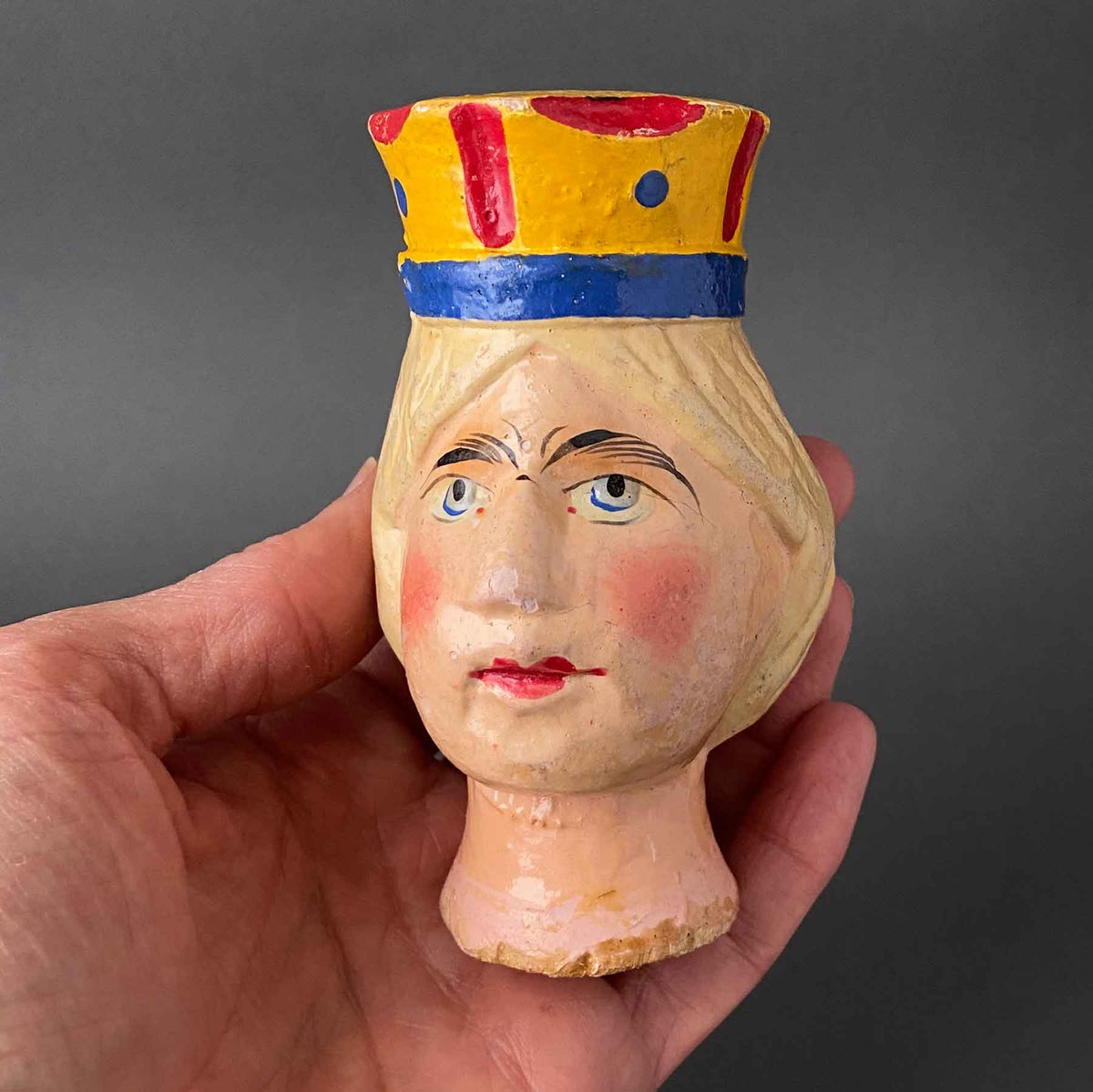 Vintage wood QUEEN Puppet Head ~ Punch and Judy circa 1930s – Once Upon ...