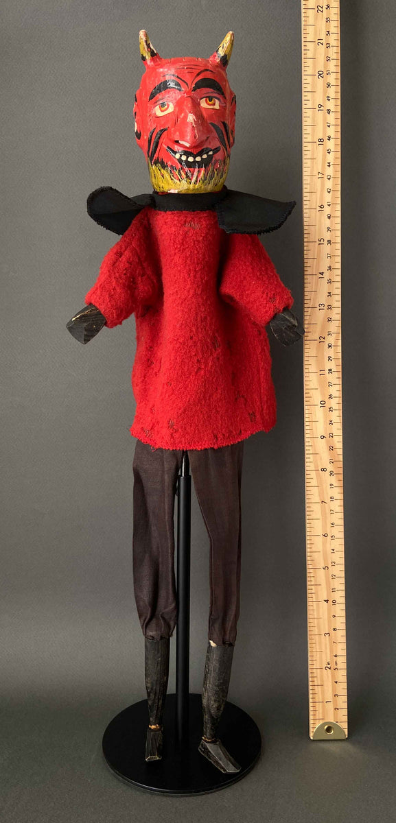 DEVIL Hand Puppet ~ Early 1900s Punch and Judy Show – Once Upon A Puppet