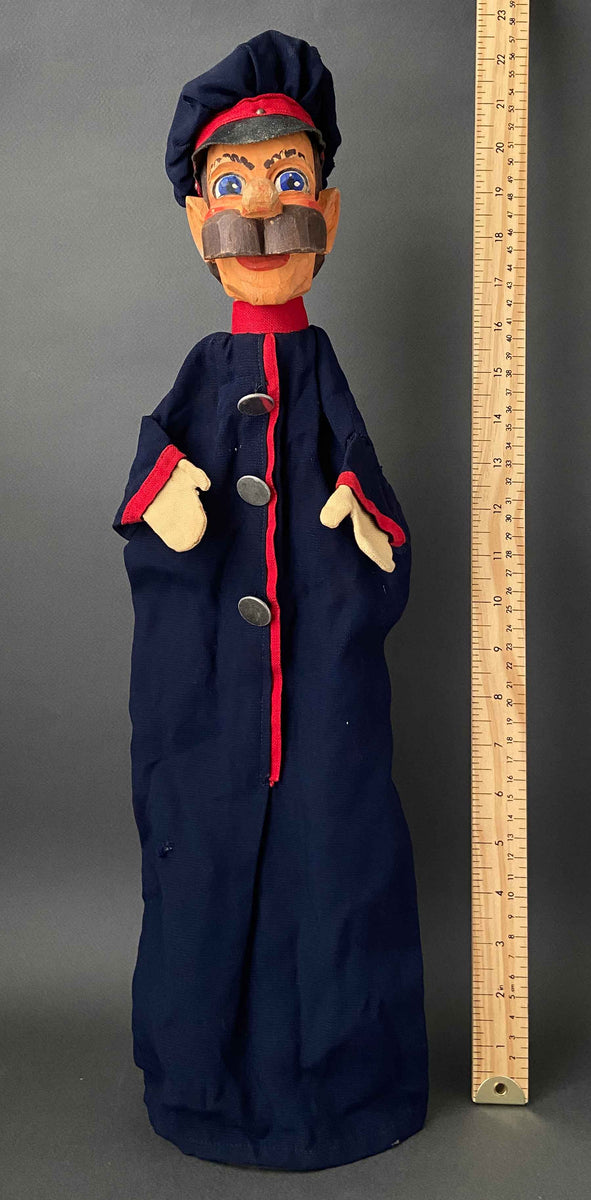 Vintage POLICEMAN Hand Puppet by Till De Kock ~ 1960s – Once Upon A Puppet