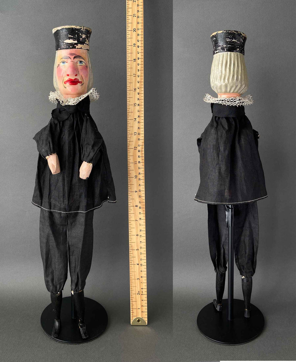 Antique JUDGE Hand Puppet ~ 1920-30s Punch and Judy – Once Upon A Puppet