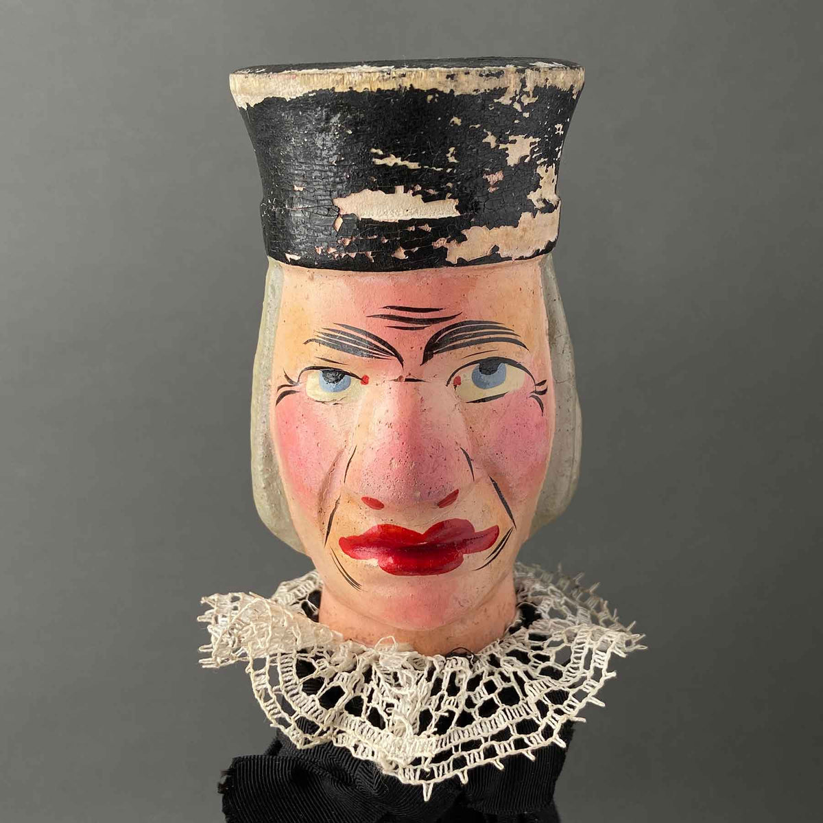 Antique JUDGE Hand Puppet ~ 1920-30s Punch and Judy – Once Upon A Puppet