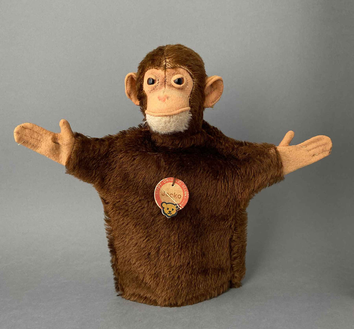 Vintage STEIFF Jocko Monkey Hand Puppet ~ ALL IDs 1952-53 Early Model ...