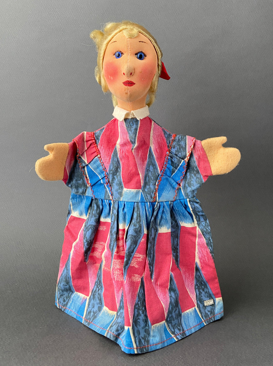 Vintage KERSA Girl Hand Puppet ~ 1960s – Once Upon A Puppet