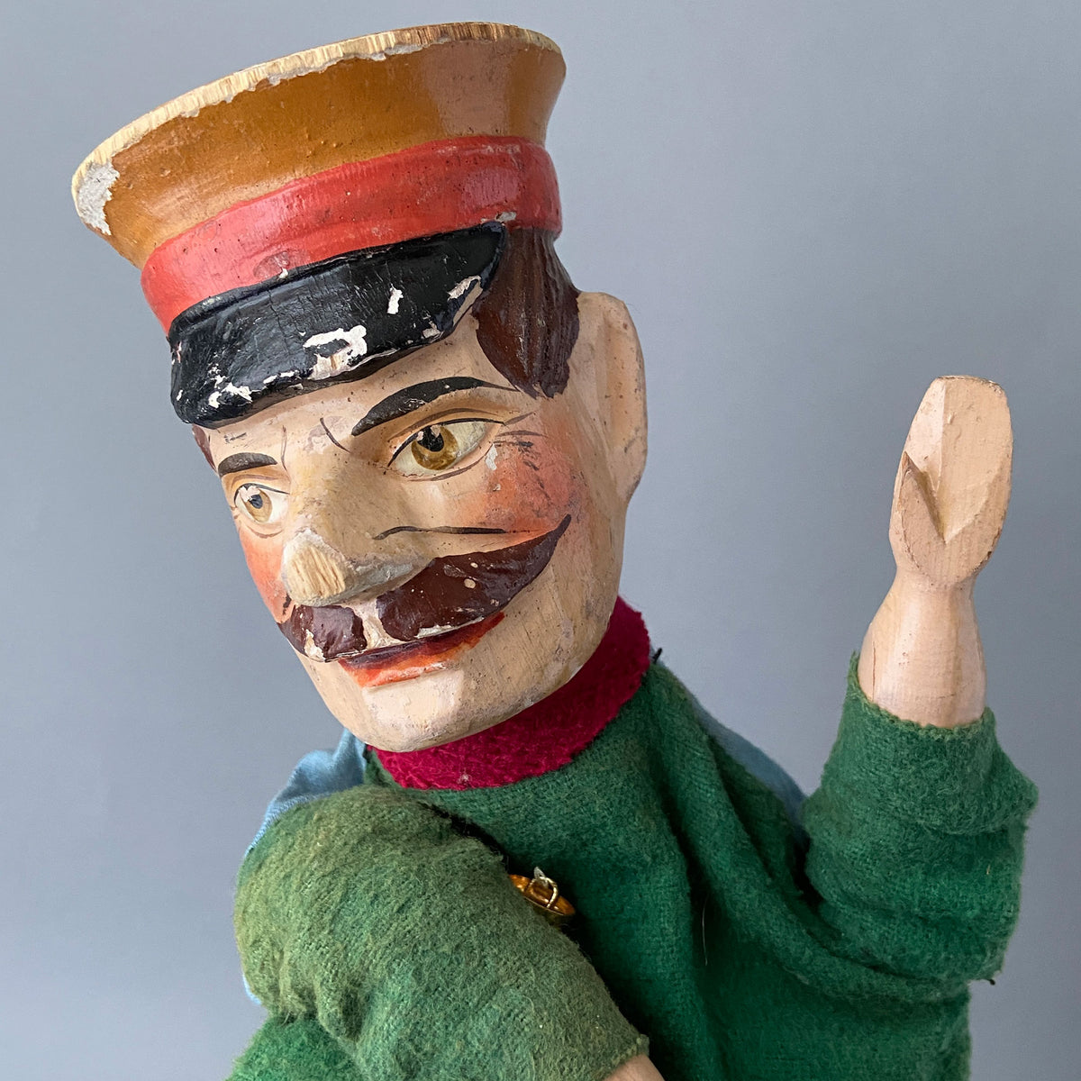Antique OFFICER Hand Puppet ~ Early 1900s Punch and Judy Show – Once ...