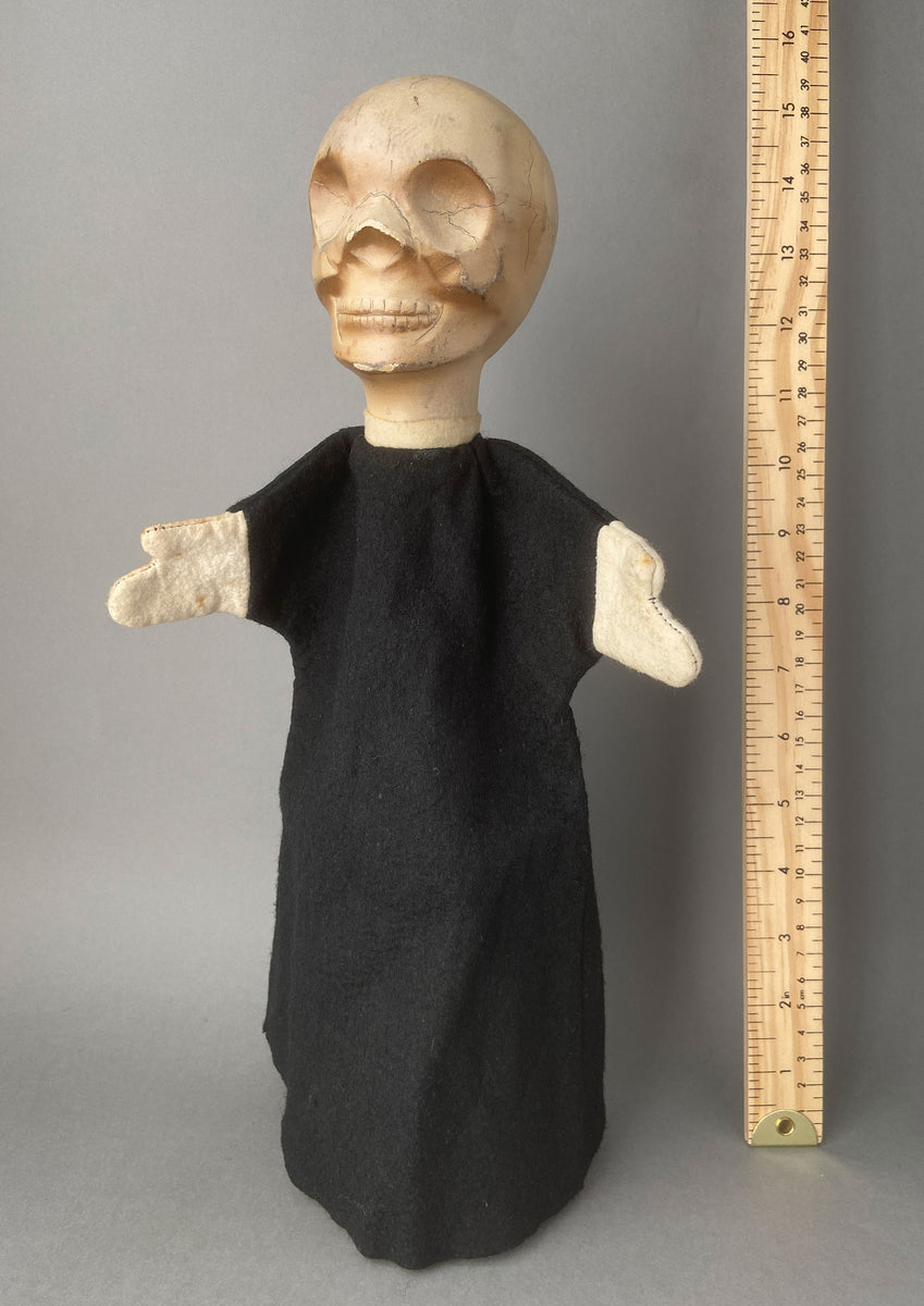 Vintage SKELETON Hand Puppet ~ Punch and Judy 1960s – Once Upon A Puppet