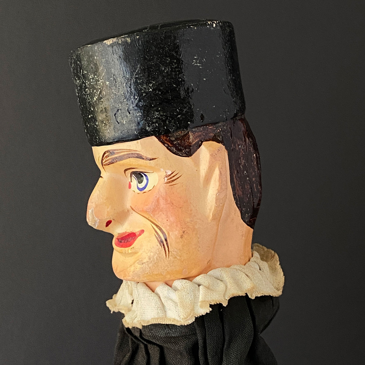 Antique JUDGE Hand Puppet ~ Early 1900s Punch and Judy – Once Upon A Puppet